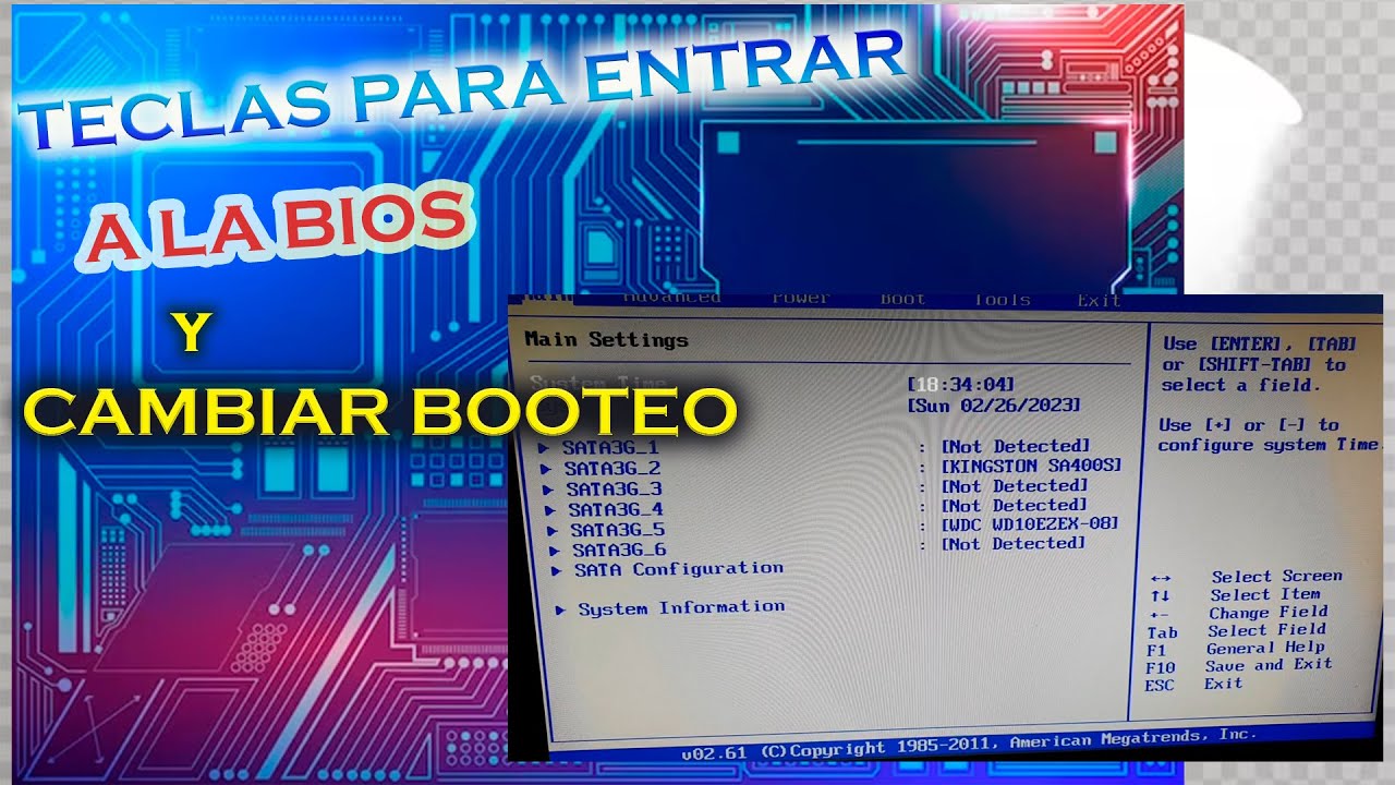 Como entrar a la BIOS de cualquier Motherboard de una PC (2023) - YouTube