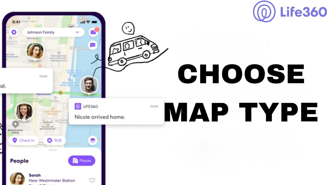 How To Choose Map Type On Life360 App - YouTube