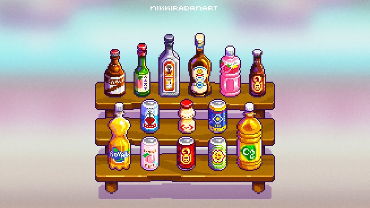 Cute Pixel Art Drinks Part 2 | Art Process | Timelapse - YouTube