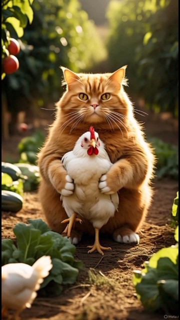 Cat Hunting Hen🐓#shorts #cat #animals #funny #kitten #hen - YouTube