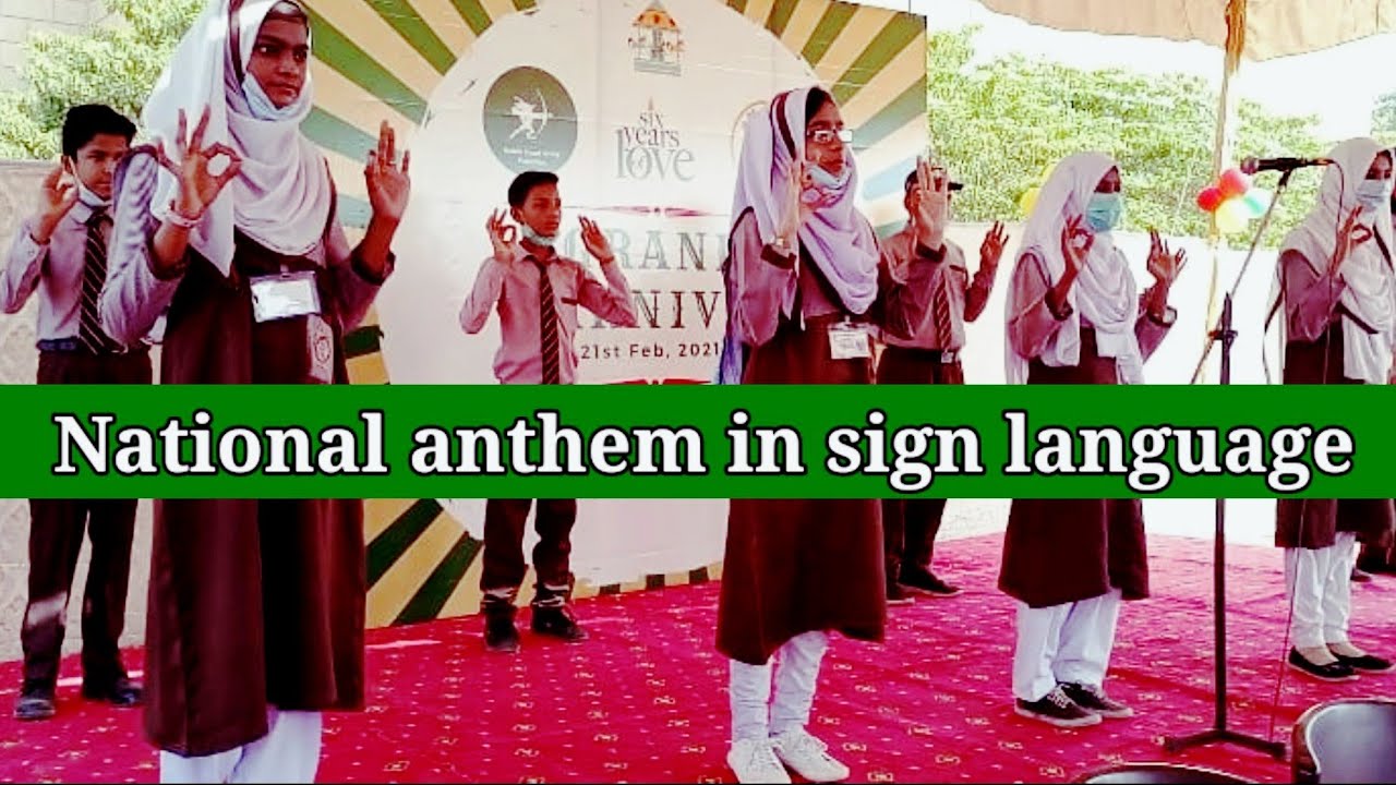 Pakistan national anthem by deaf and mute students | Ava and Shazia ...
