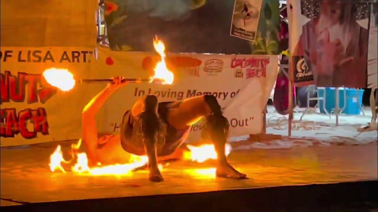 Siva Afi Samoan Fire Knife Dance By Aloha Hula Of Brevard Youtube