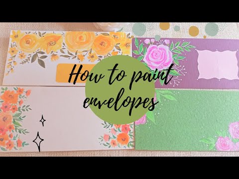 how to paint on envelopes 🖌️🎨🤗🌈 hand-painted envelopes 🌟😊 - YouTube