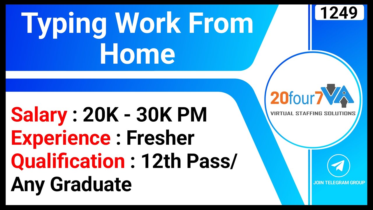 Typing Work From Home | Data Entry Job | Online Typing Jobs | WFH Job | Virtual Assistant Jobs ...