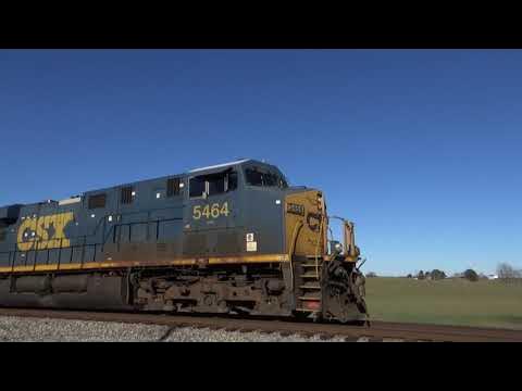 CSX ES40DC 5464 w/ Nice K5HL Leads Intermodal Q029-21 on 12/22/20 - YouTube