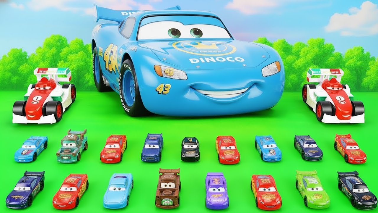 Disney Pixar Cars Unboxing Review | Lightning Mcqueen, Tow Mater, Doc ...