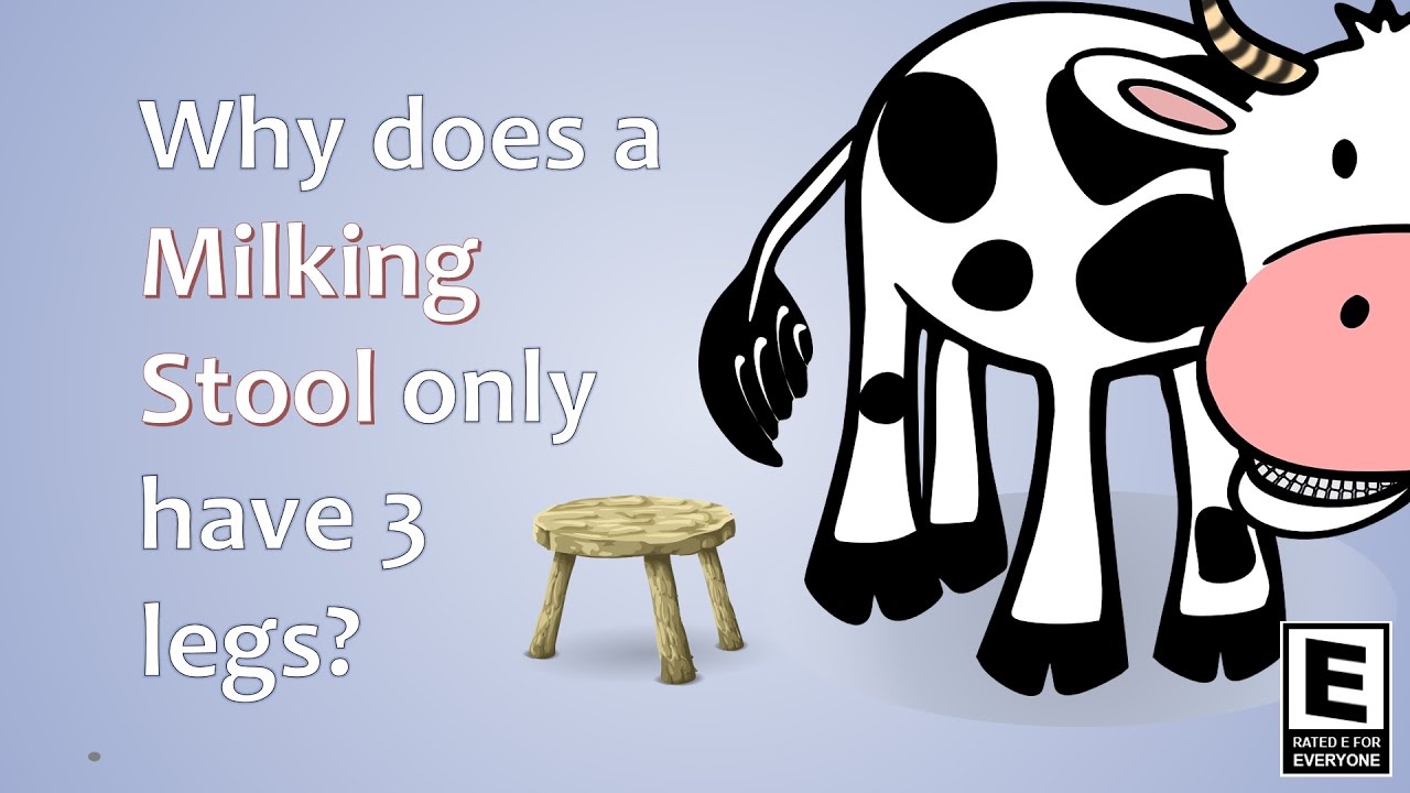 Word Play Joke: Why Does A Milking Stool Only Have 3 Legs? - YouTube
