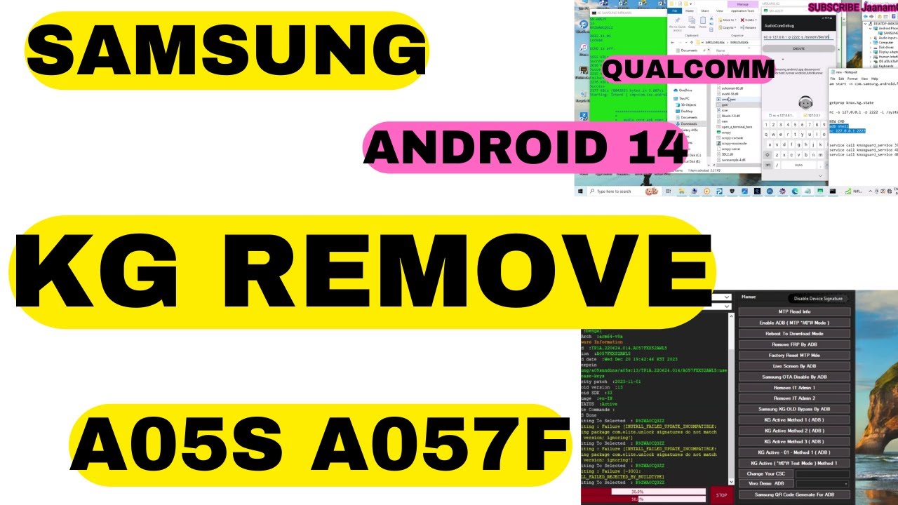 SAMSUNG A05S [ A057F ] ANDROID 14 KG REMOVE || SAM ANDROID 14 KG REMOVE ...