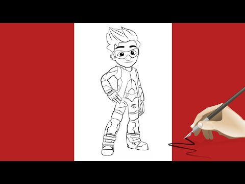 HOW TO DRAW EJEN ALI - OUTLINE - YouTube