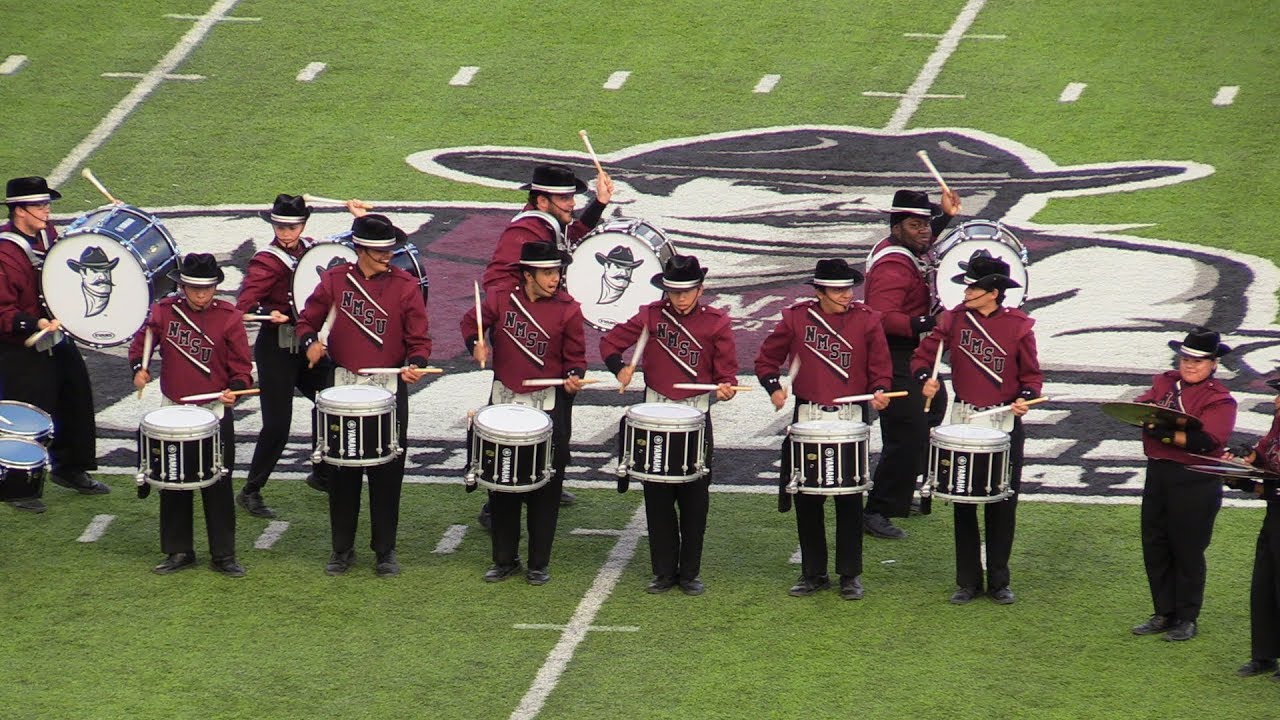 BEST DRUM LINE NMSU | PRIDE OF NEW MEXICO | MARCHING BAND PERFORMANCE ...