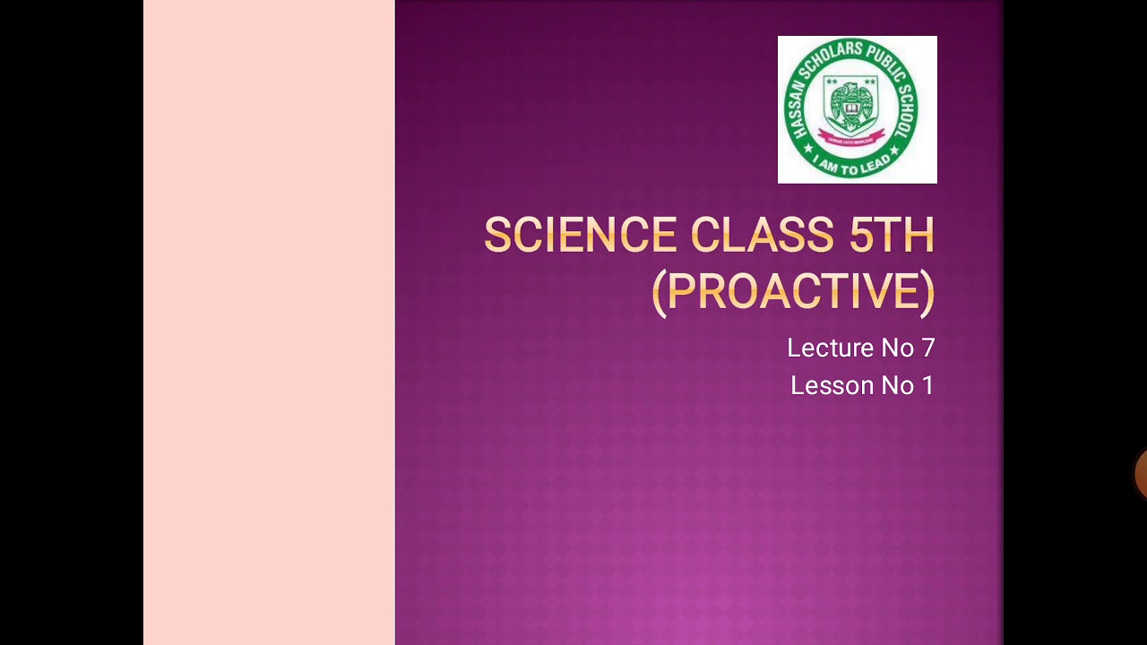 Lecture 7 lesson no 1 class five - YouTube