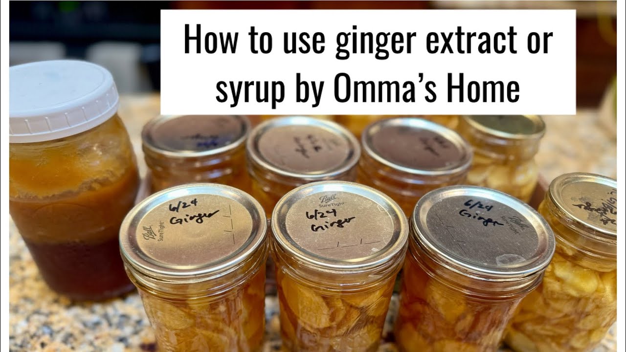 How to use ginger extract syrup after making it with fresh ginger ...