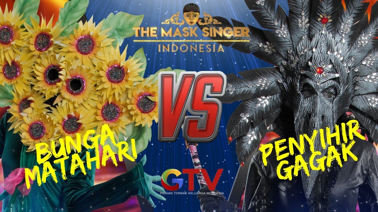 Penyihir Gagak Hitam VS Bunga Matahari | THE MASK SINGER INDONESIA #2 ...