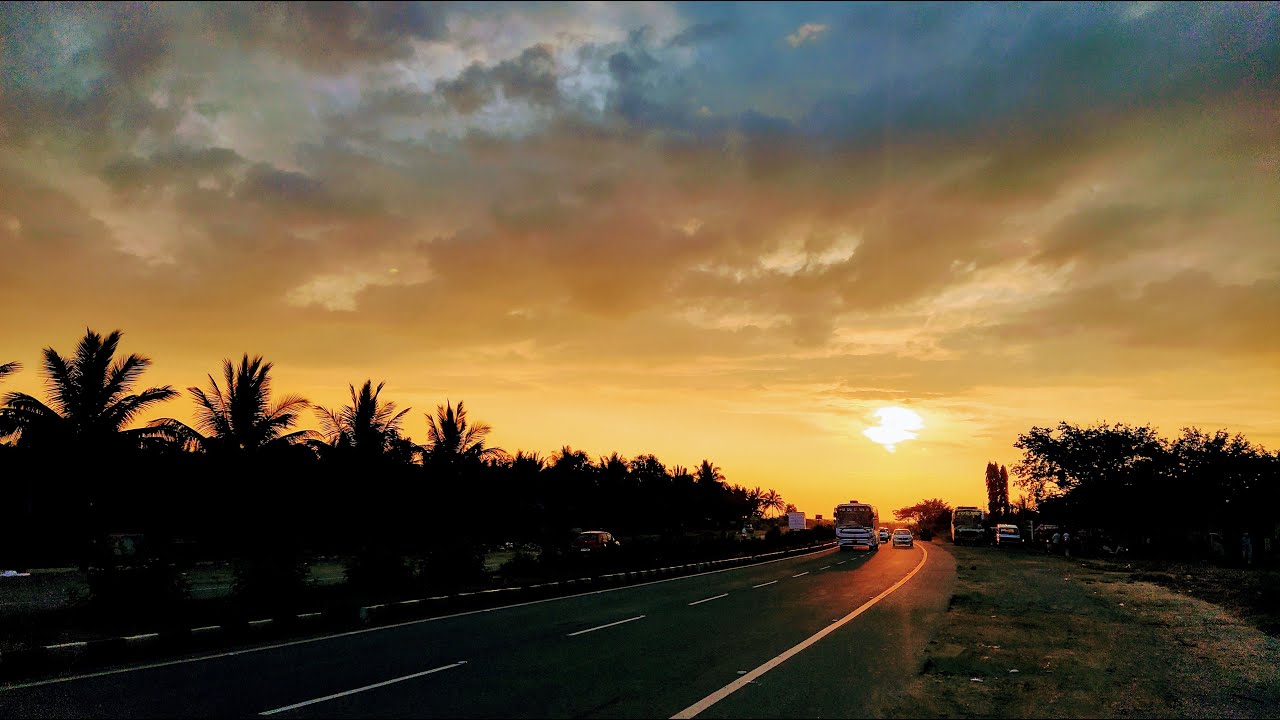 Scenic Bangalore Hassan National highway travel with realxing music ...