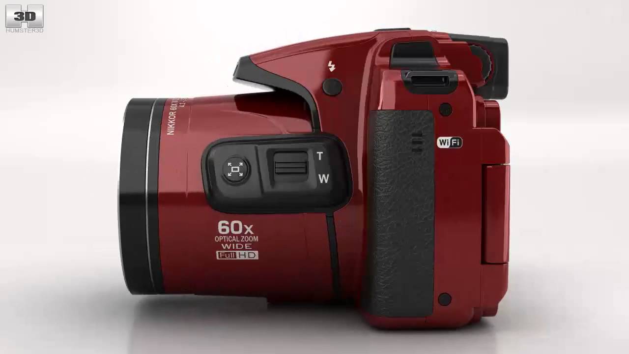 Nikon Coolpix P610 Red 3D model by 3DModels.org - YouTube