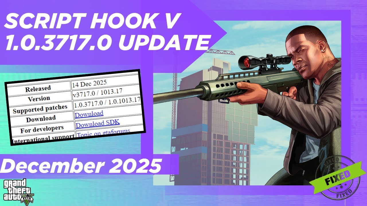 Script Hook V 3717 Update | How to Fix Script Hook V Critical Error in ...