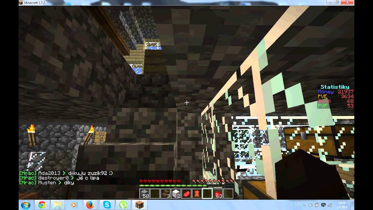 minecraft jak vyrobit koleje a žebřík 3.díl. - YouTube