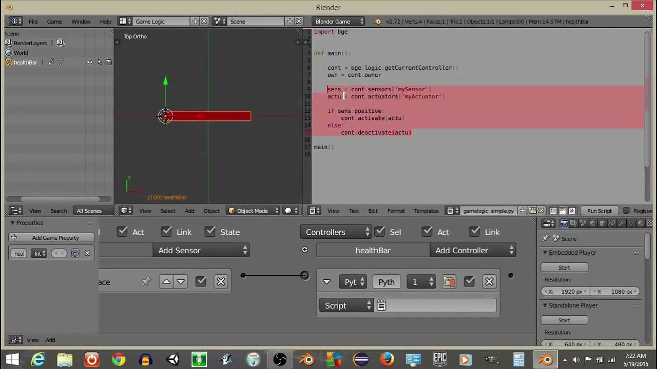UPBGE - Random Player Damage Python - YouTube