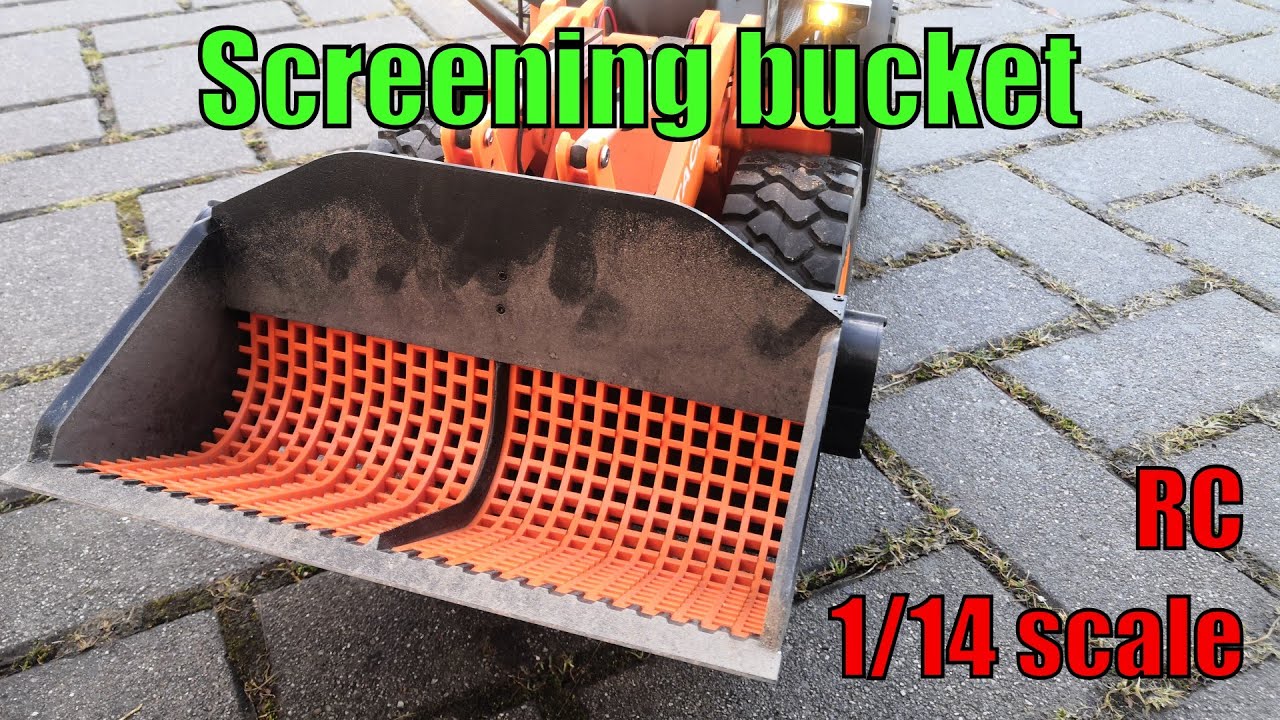 Screening bucket - Hitachi ZW370 - 3D printed - YouTube