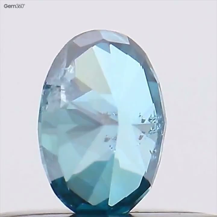 0.19ct | Fancy Deep Blue | Oval Shape | I1 | WBD - YouTube