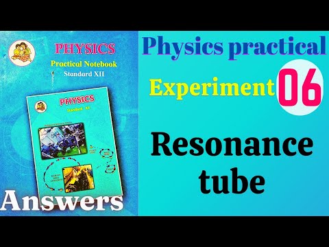 Resonance tube class 12 physics practical experiment 6 answers - YouTube