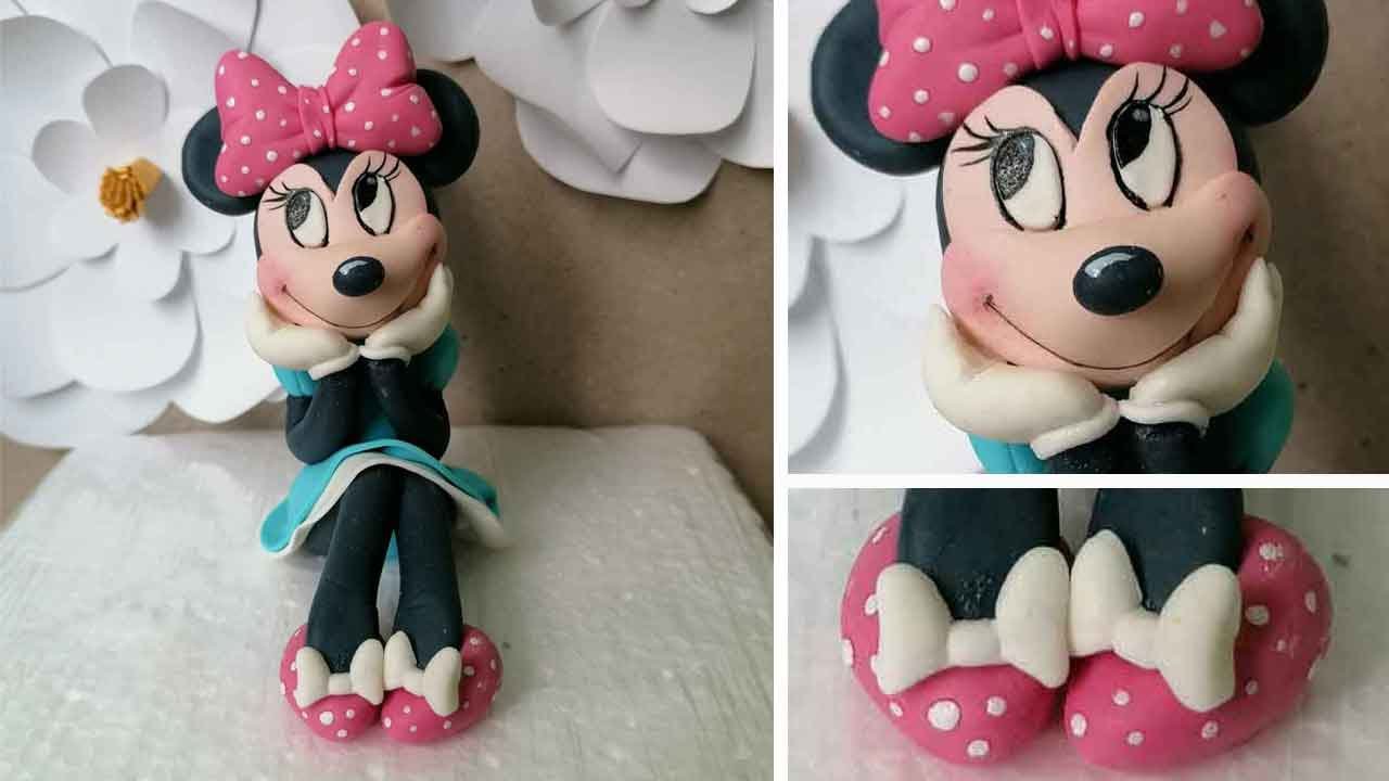 Minnie Mouse Cake Topper Tutorial - Figurica Mini Maus od fondana ...