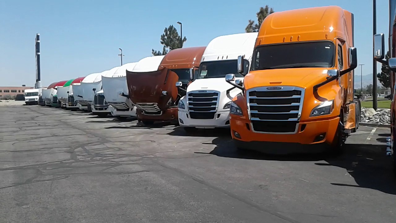 At a Freightliner Shop for repairs - YouTube