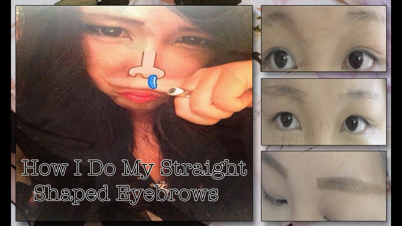 Eyebrow Tutorial For Thin or Light Brows: Straight Shaped - YouTube