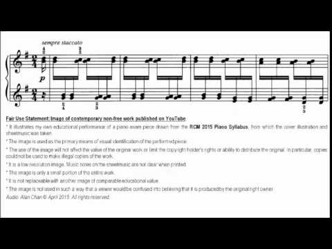RCM Piano 2015 Grade 7 Study No.4 Waxman Etude of Alternating Double ...