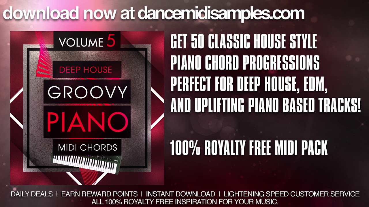 Deep House Groovy Piano MIDI Chords 5 - Demo Track - YouTube