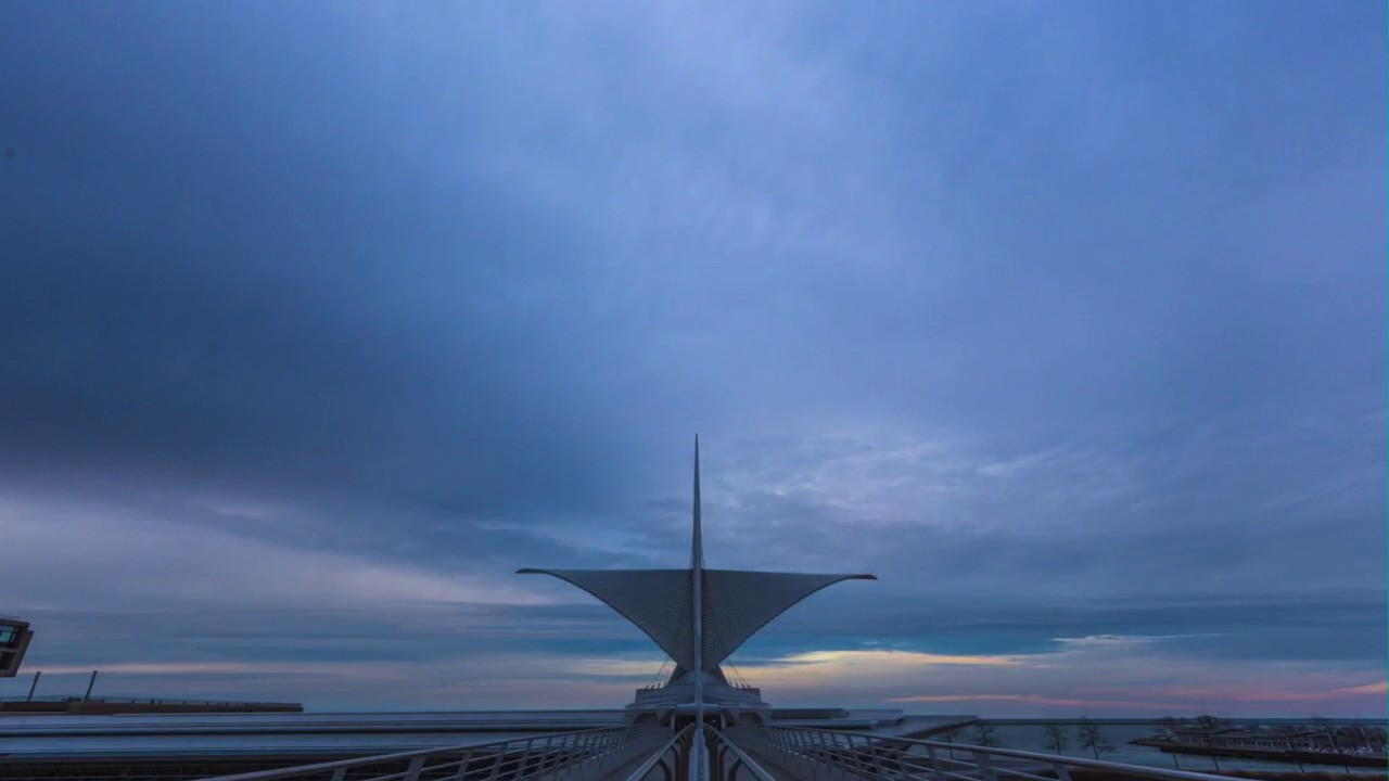 Milwaukee Art Museum Sunset Timelapse - YouTube