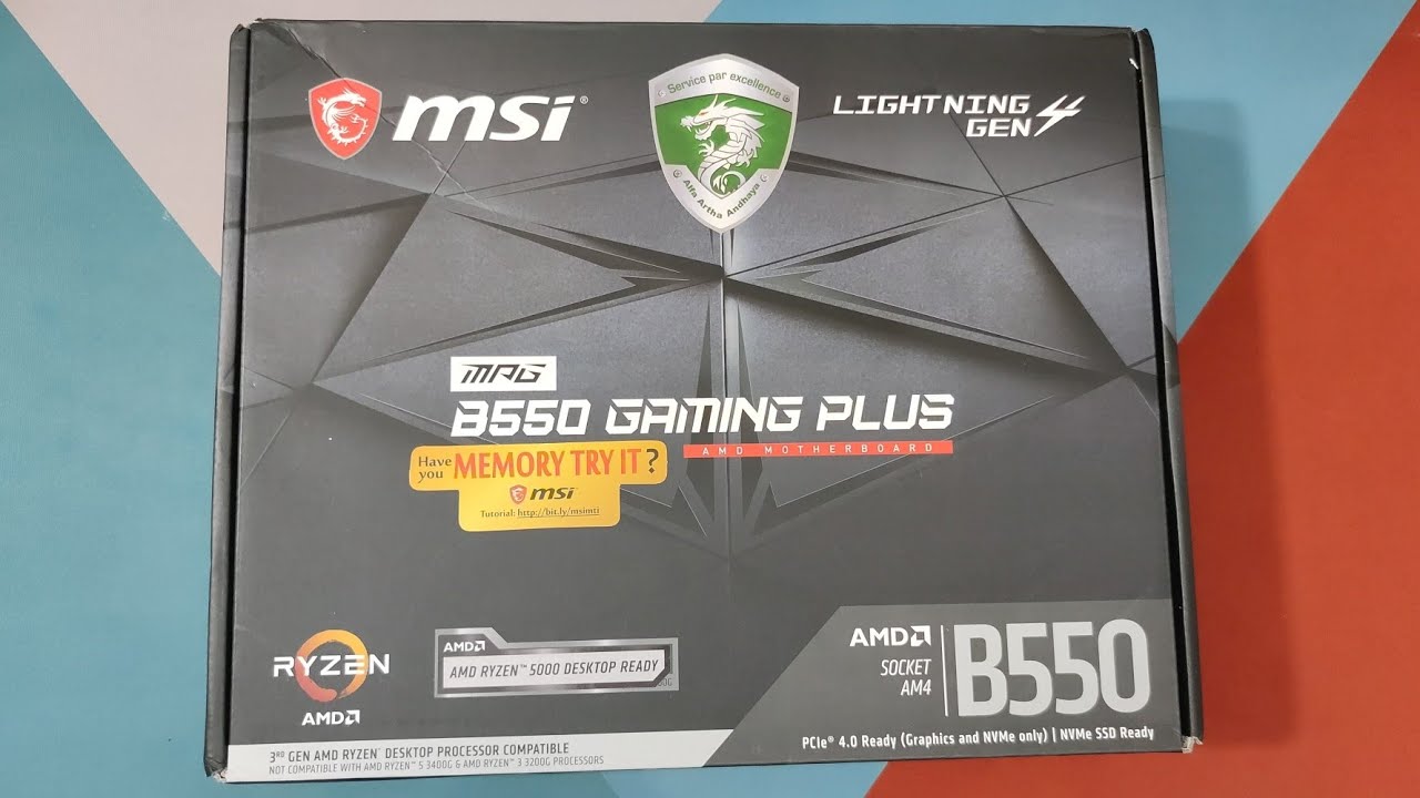 MSi MPG B550 Gaming Plus - Unboxing - YouTube