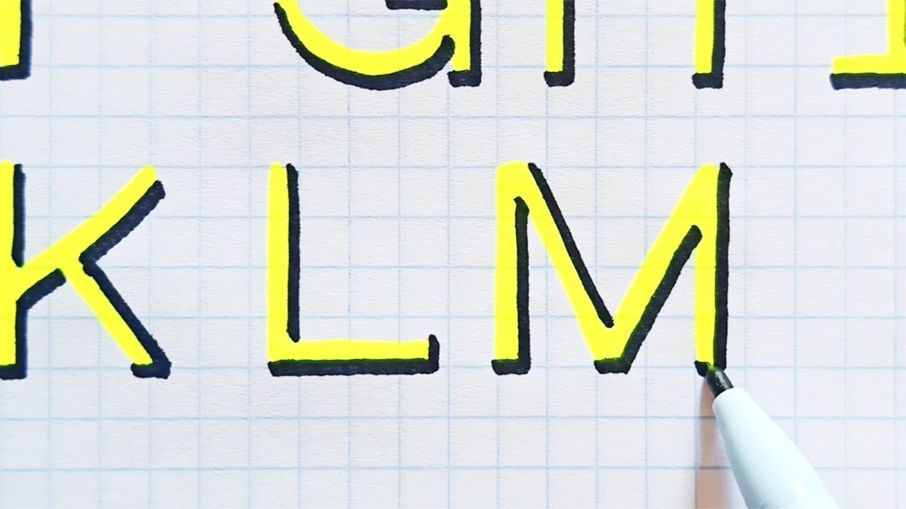 Make your own 3D shadowy letters | Step by step alphabet tutorial of 3D ...