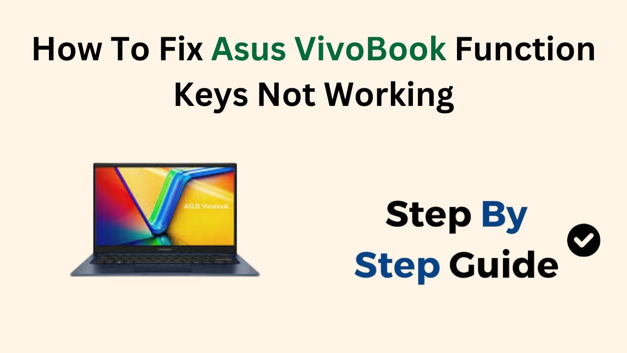 How To Fix Asus VivoBook Function Keys Not Working - YouTube