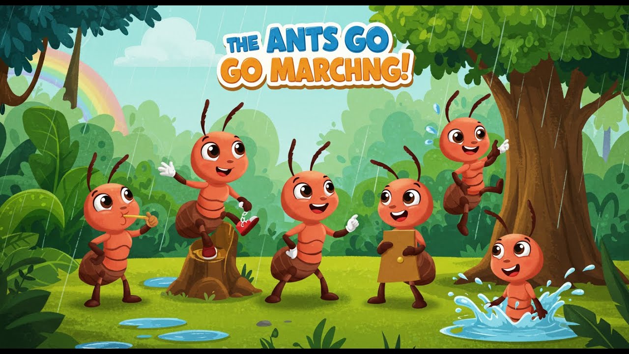 The Ants Go Marching | Fun Kids Song with Actions | Nursery Rhyme ...