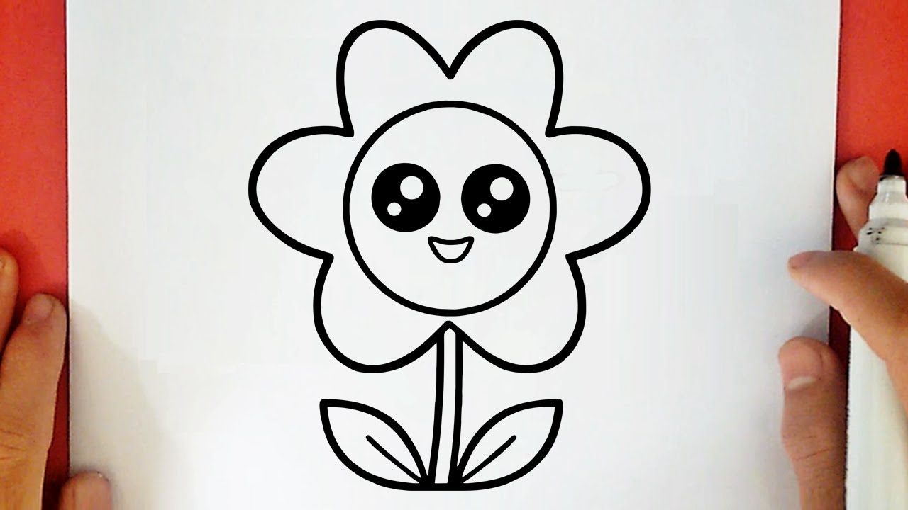 HOW TO DRAW A CUTE FLOWER - YouTube