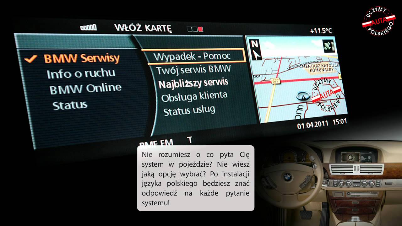 BMW E65 E66 POLSKIE MENU POLSKI LEKTOR - YouTube