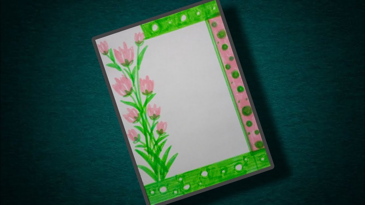 Beautiful flower Border design for projectwork, assignment,coverpage l ...