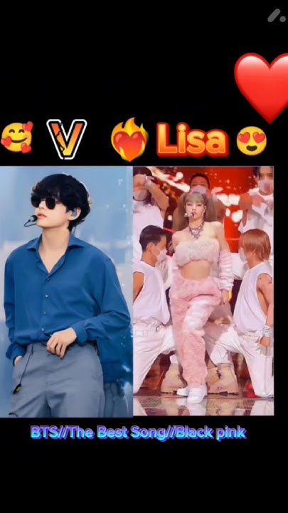 //BTS//💞V Black pink//Lisa who's is the best danch#bts #shorts #song #blackpink #vairalshort# ...