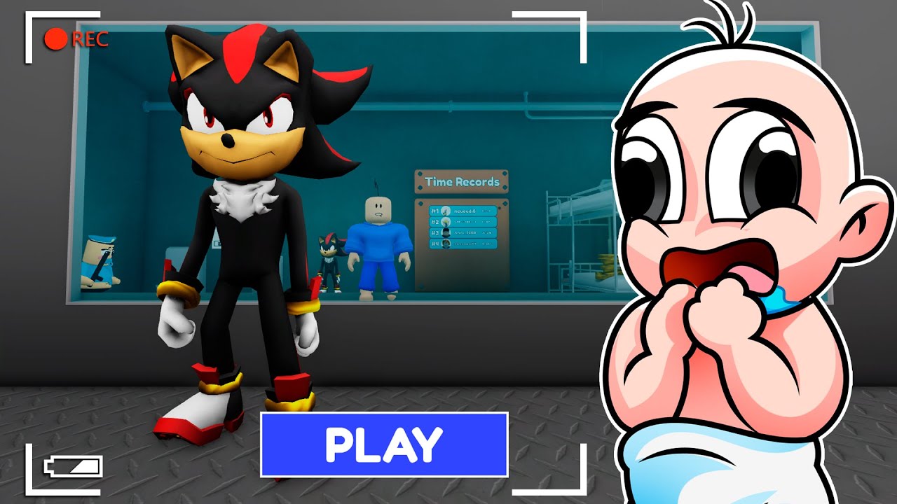 ESCAPA DE LA PRISION DE SHADOW SONIC 3 😱 BEBE NOOB ESCAPA SHADOW BARRY ...