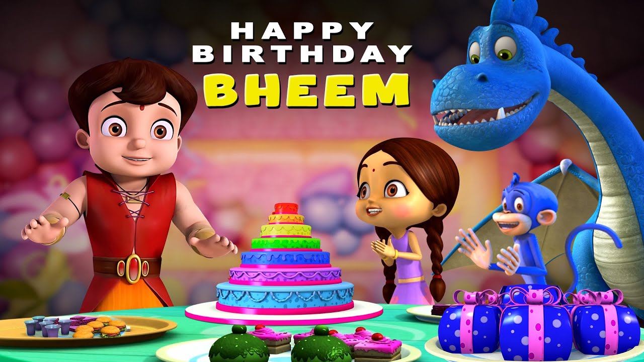 Super Bheem - Happy Birthday Bheem | Fun Cartoon Characters Birthday ...
