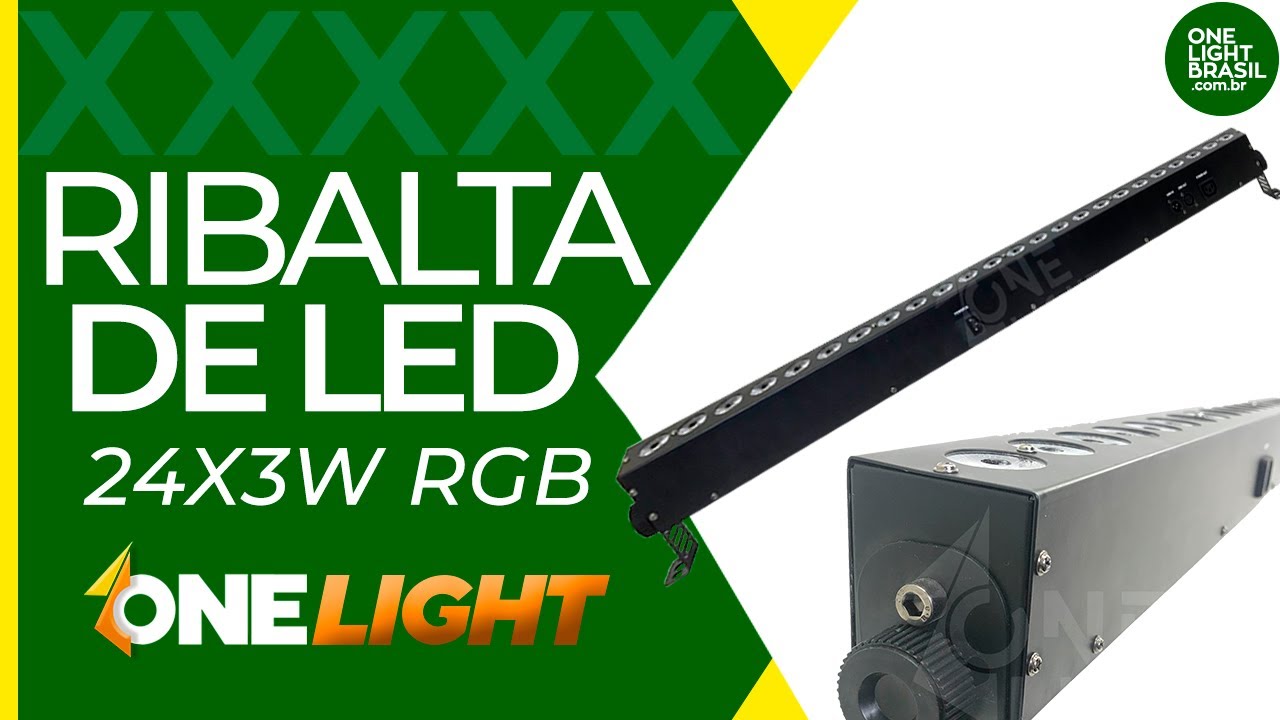 RIBALTA DE LED 24X3W RGB ONE LIGHT - YouTube
