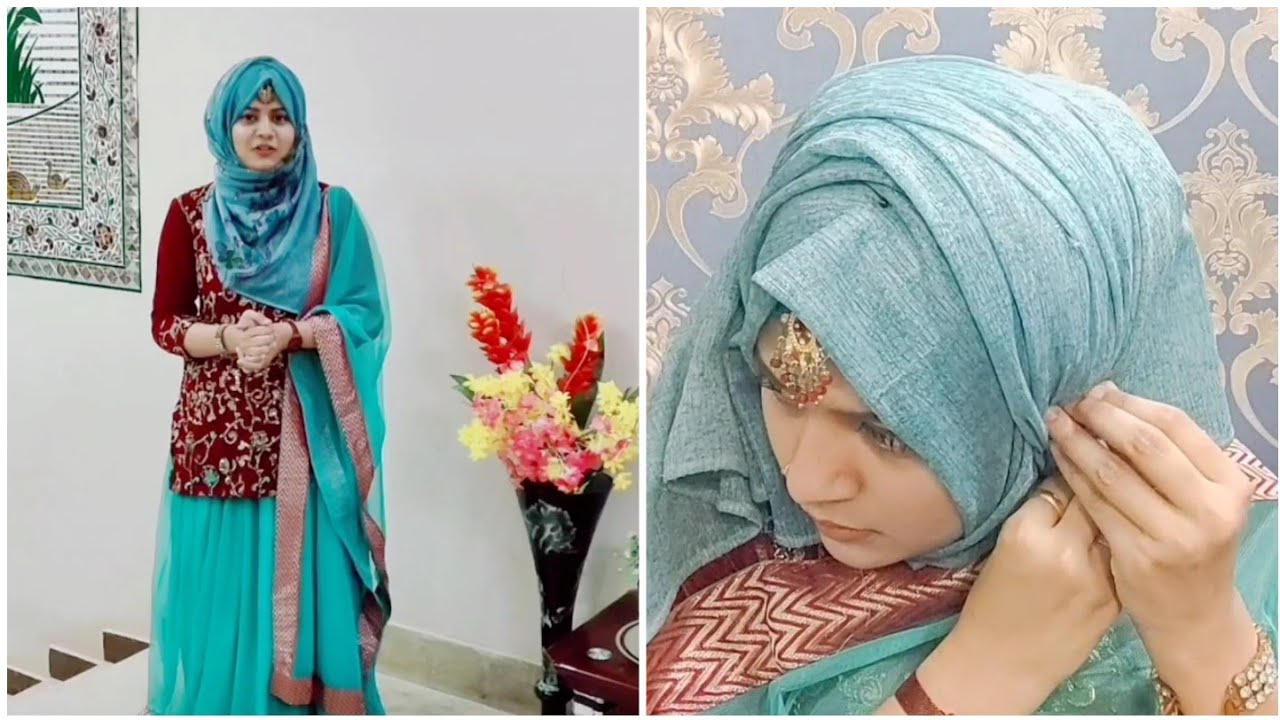 SHADI SEASON SPECIAL HIJAB TUTORIAL. 🌹 AMBER Naz Official ♥️ - YouTube