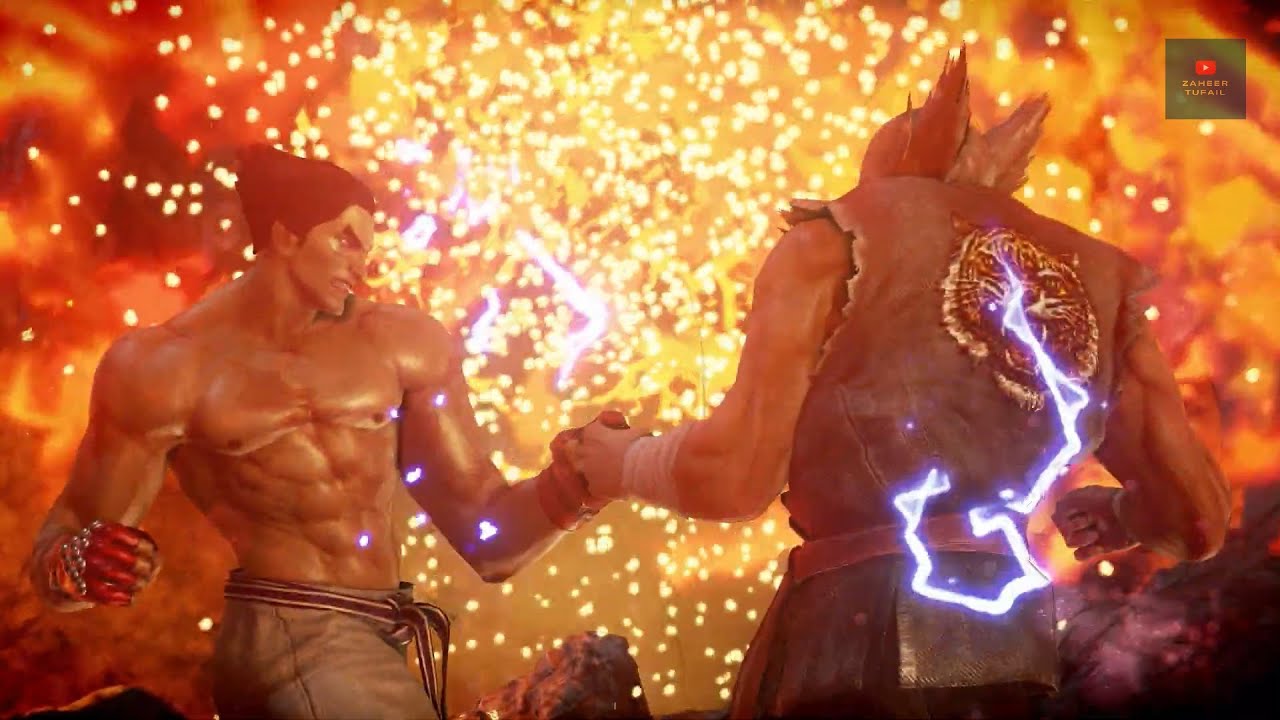 Devil Kazuya vs Thunder God Heihachi - Tekken 7 Cinematic - YouTube