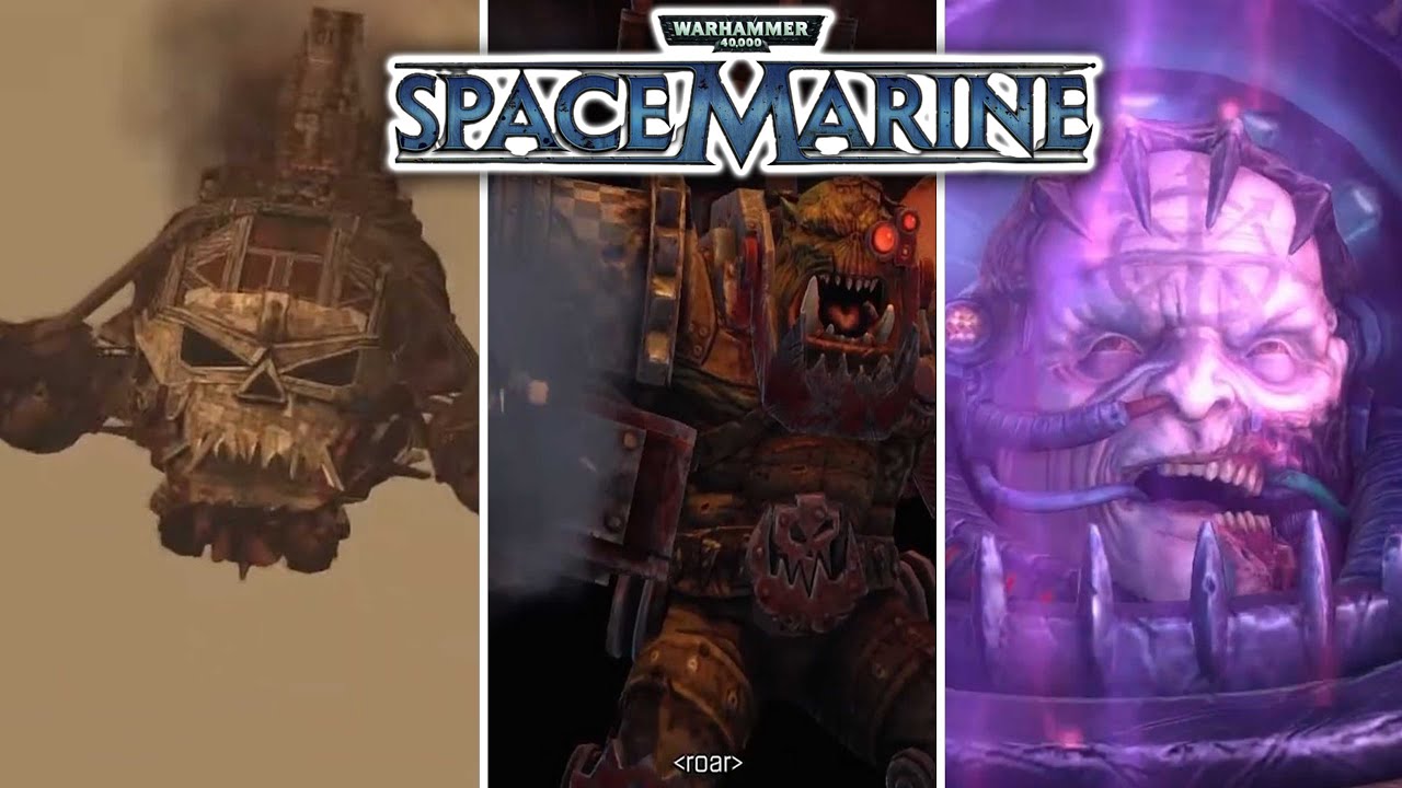 Warhammer 40K: Space Marine - All Bosses | All Boss Fights (With ...