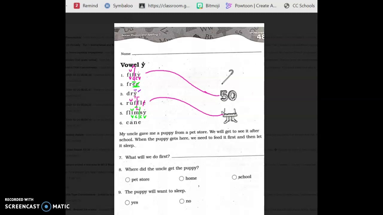 Phonics Lesson 48 (worksheet review) - YouTube