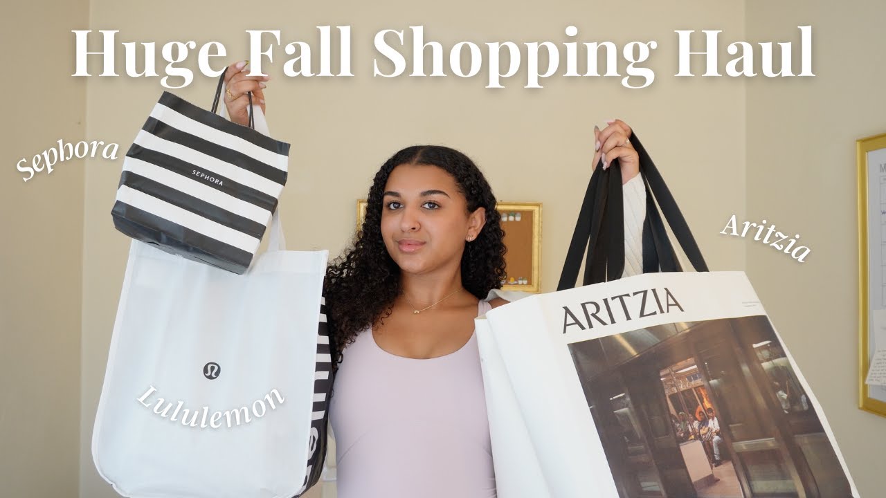 $1700 Fall Shopping Haul! Aritzia + Lululemon + Sephora & try on haul ...