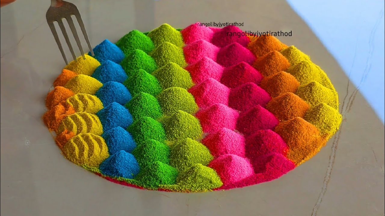 #6 Satisfying video | Mahadev Rangoli design | Rangoli for Festival ...