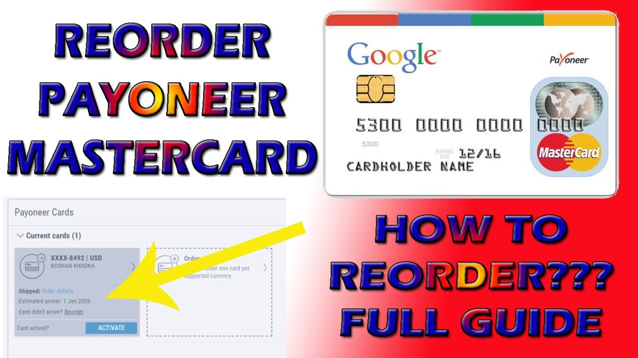 Reorder Payoneer Mastercard | How to Reorder Payoneer Mastercard - YouTube