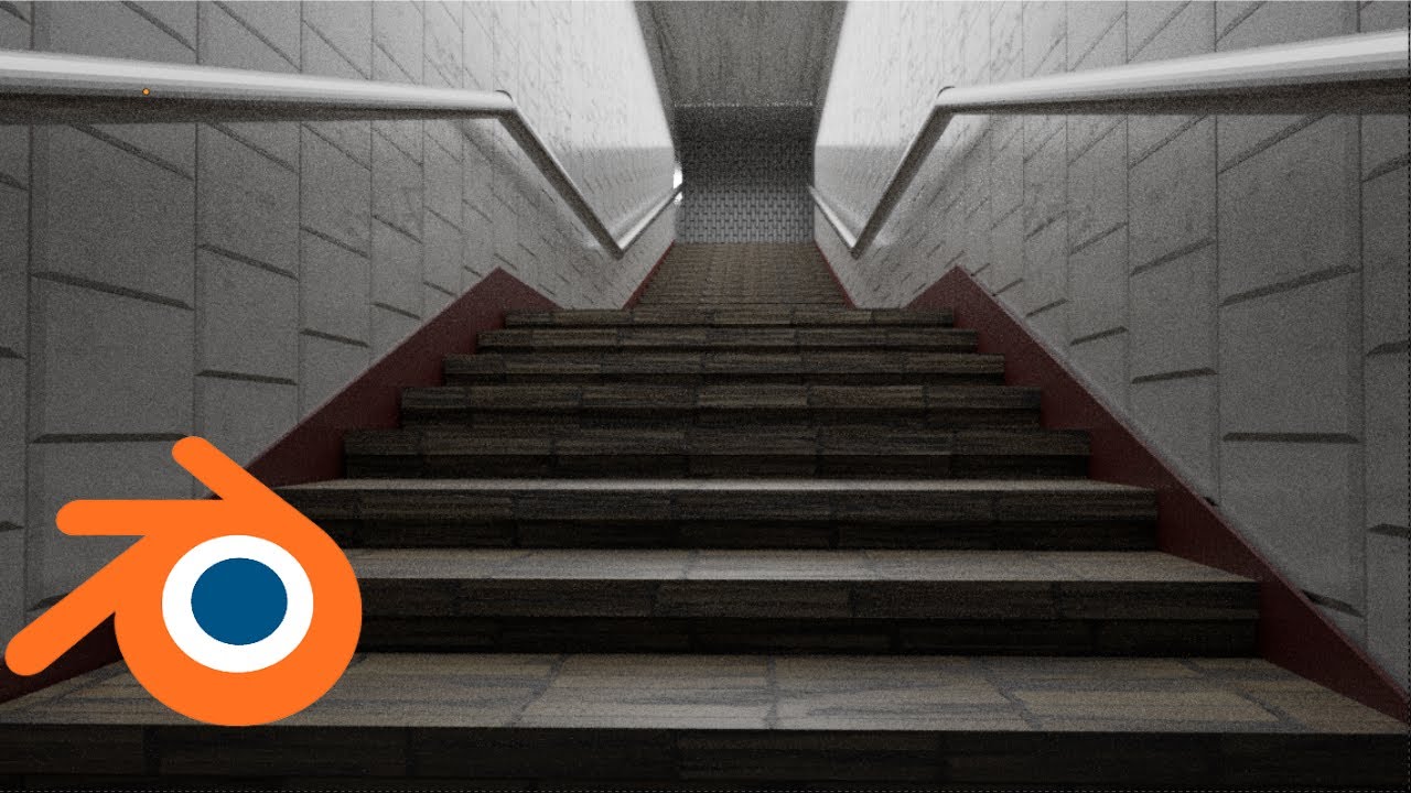Making a Blender Stairway Scene - Timelapse | Staircase Blender - YouTube